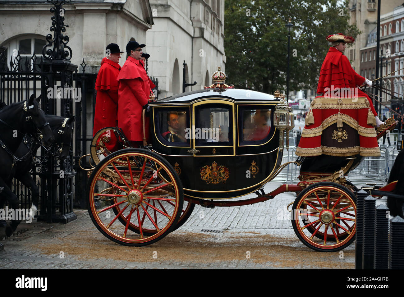 London, UK. 14th Oct, 2019. The windows of Queen Alexandra's State ...