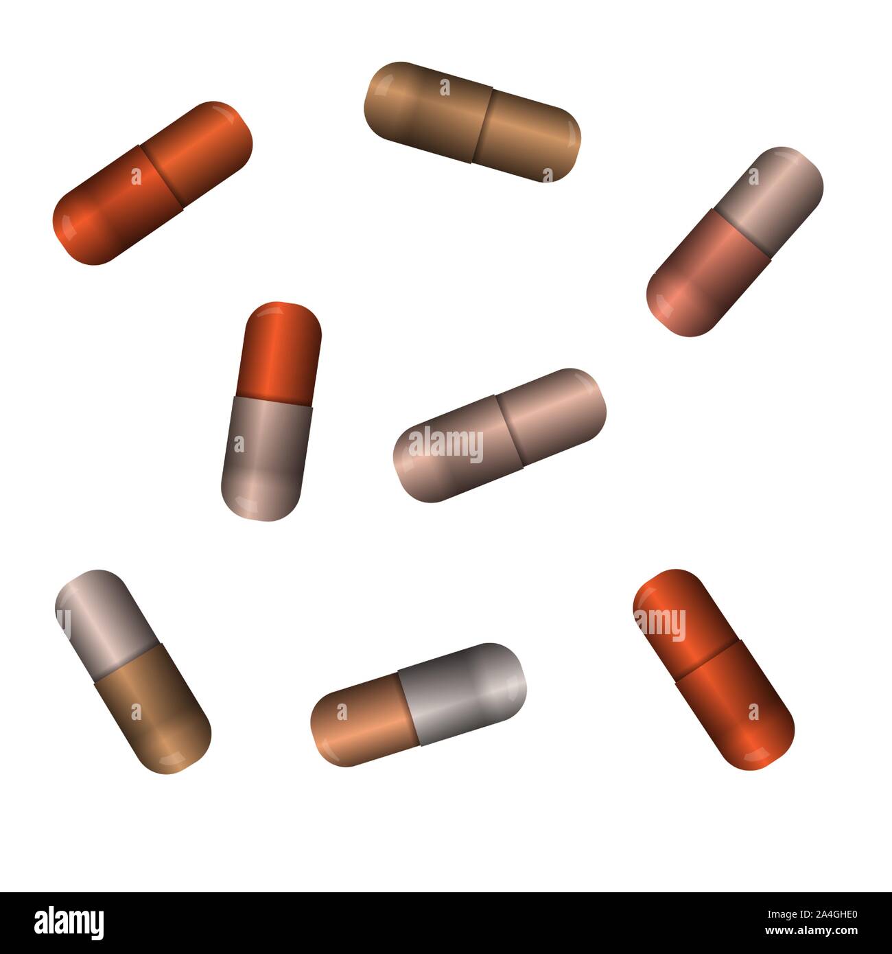 Pill capsules. Vector illustration. Medicament vitamin collection Stock ...