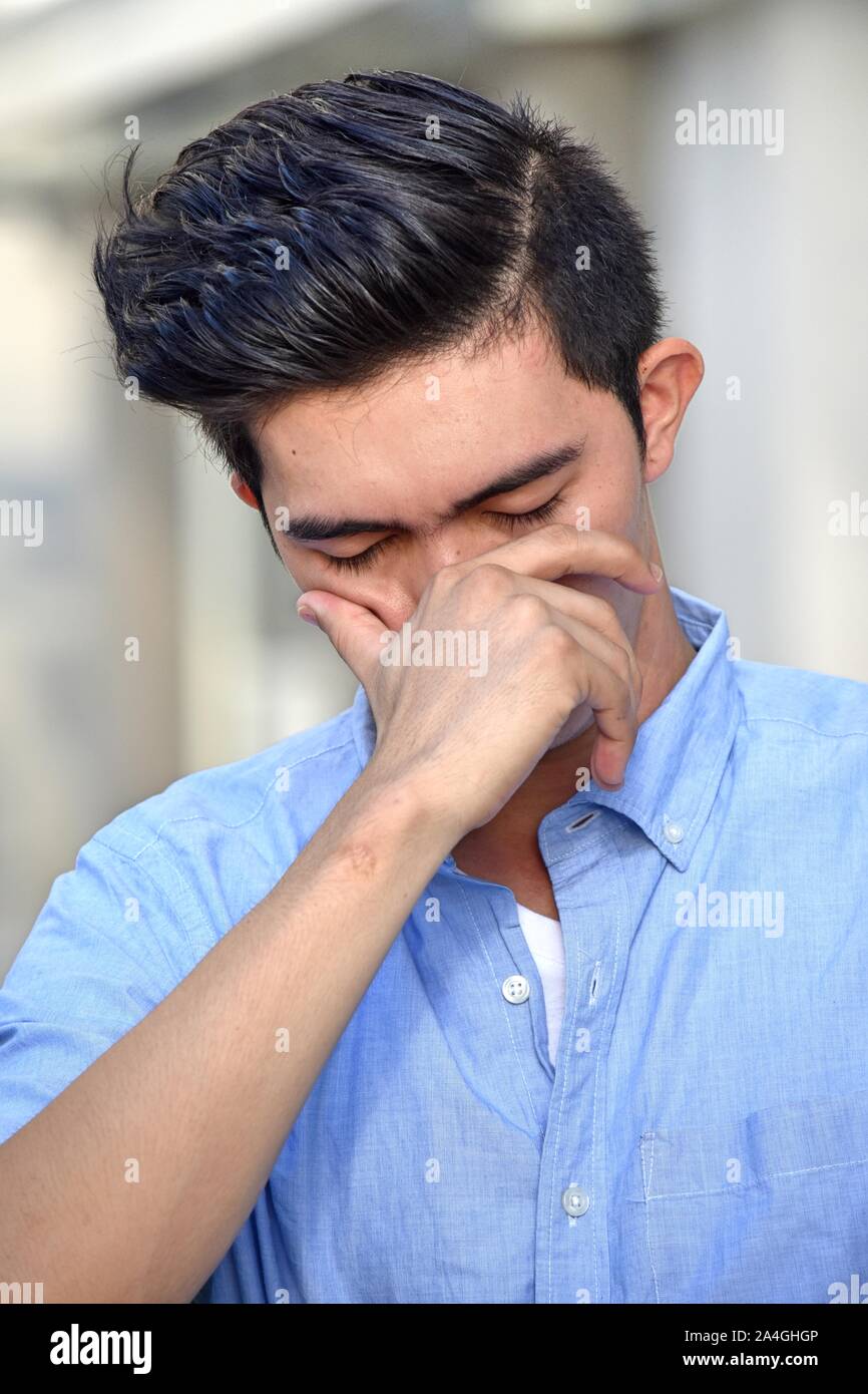 Filipino Man And Sadness Stock Photo - Alamy