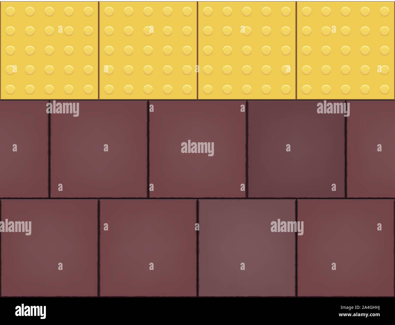 Tactile Paving Line on cobblestone Stock Vector Image & Art - Alamy