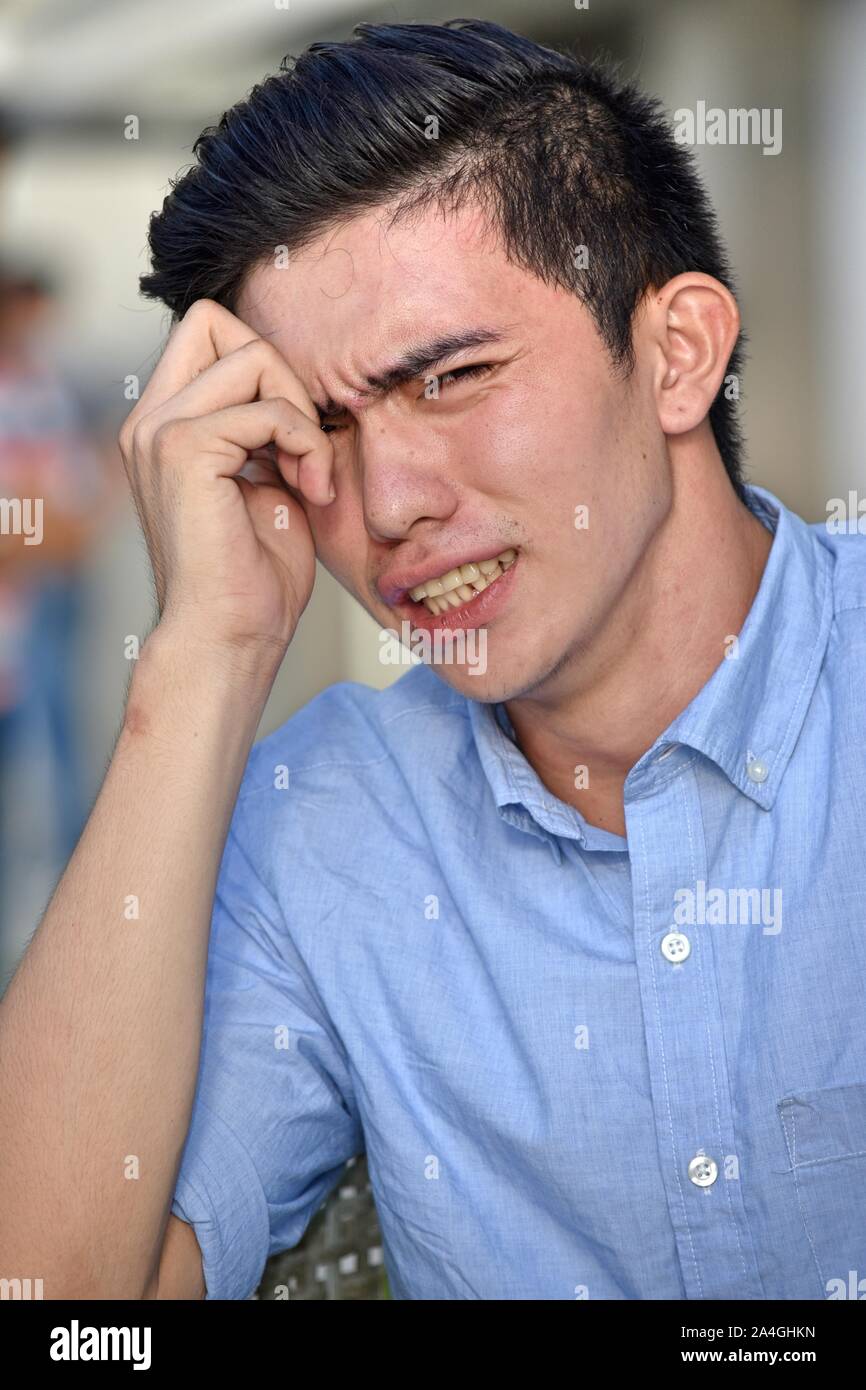 Nervous asian young man hi-res stock photography and images - Alamy