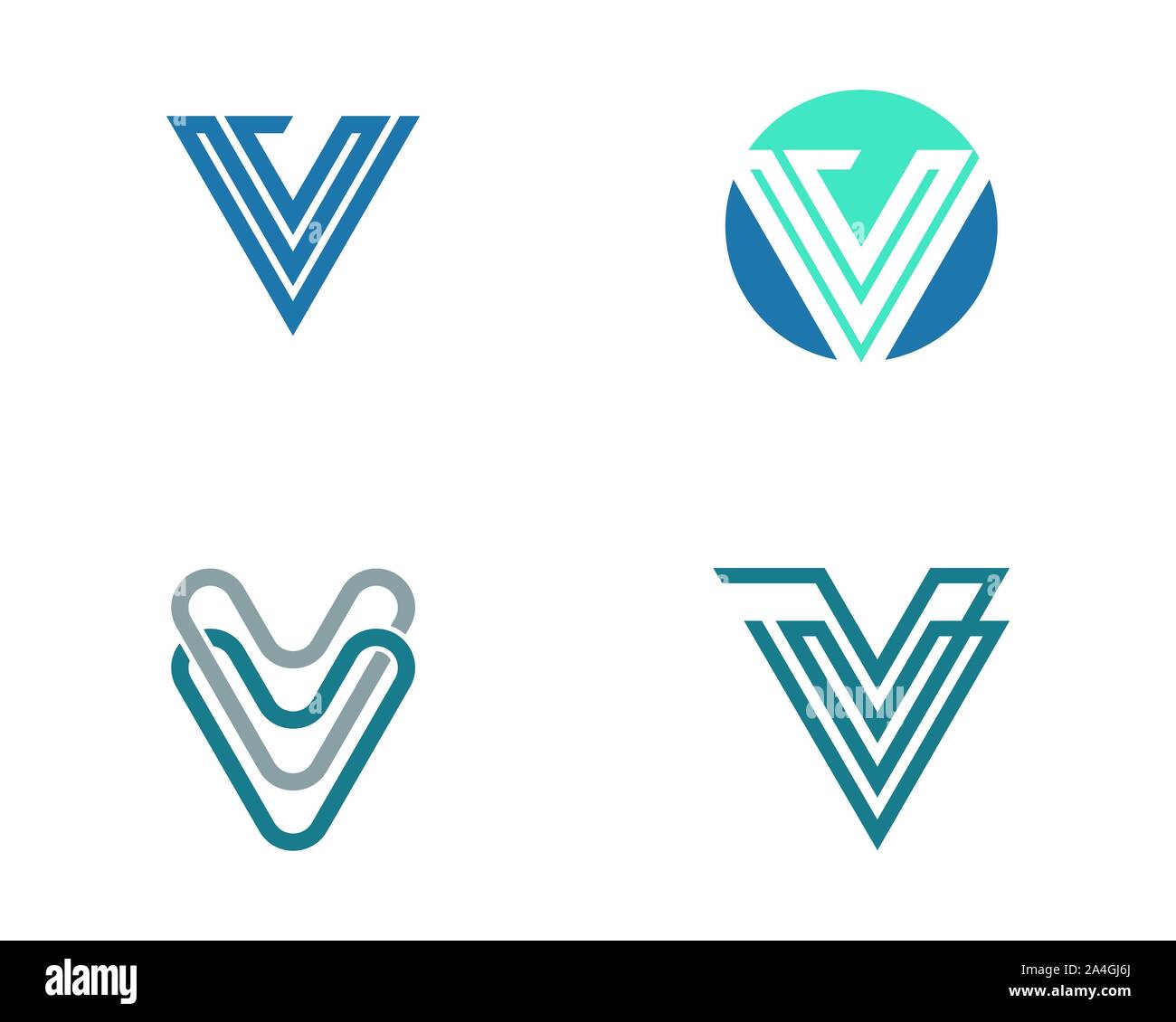 V Letter Logo Template vector icon illustration Stock Vector Image ...