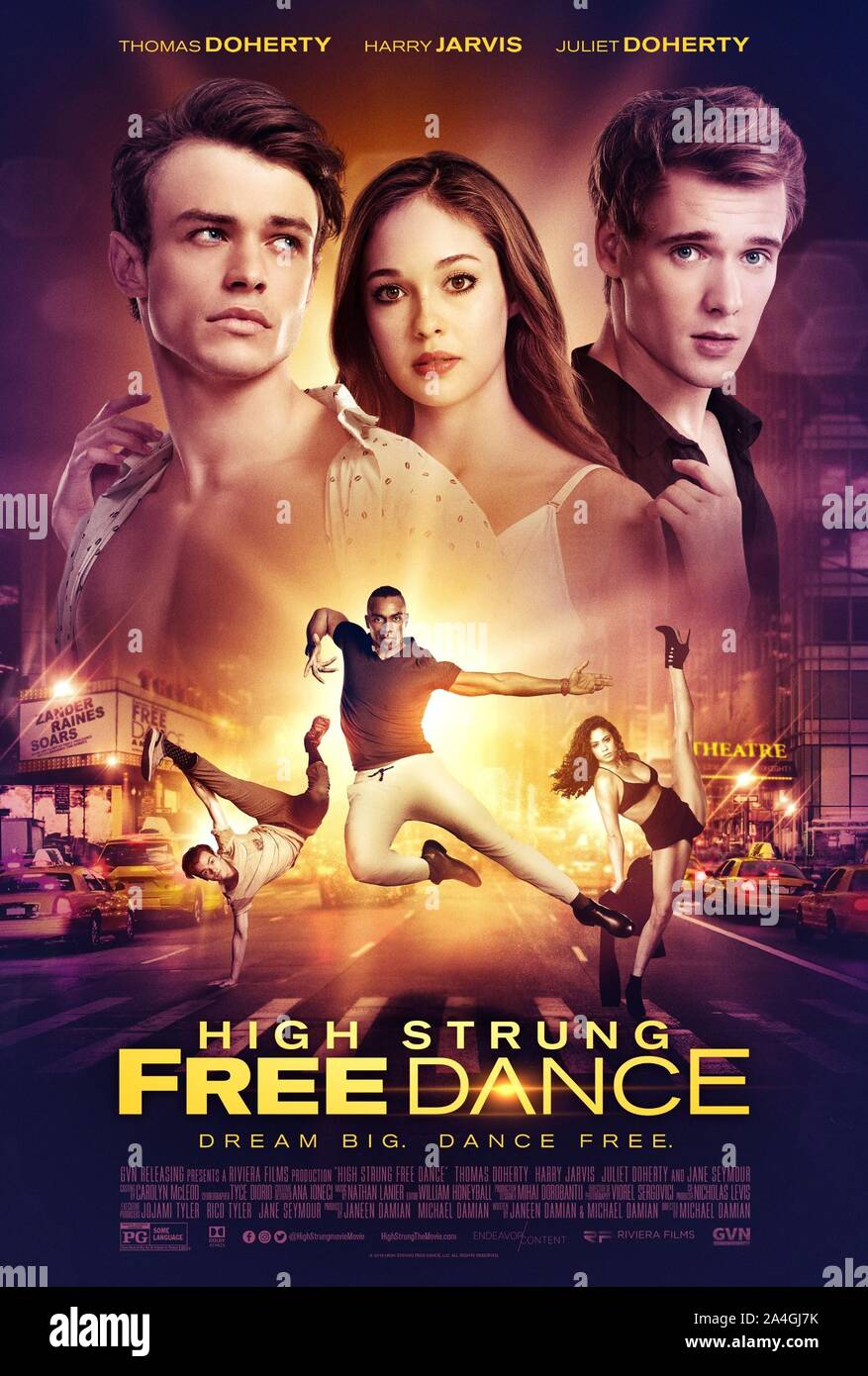 HIGH STRUNG FREE DANCE, US poster, top from left: Thomas Doherty ...
