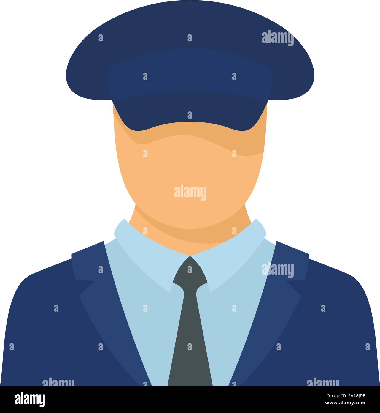 Ship captain icon. Flat illustration of ship captain vector icon for ...