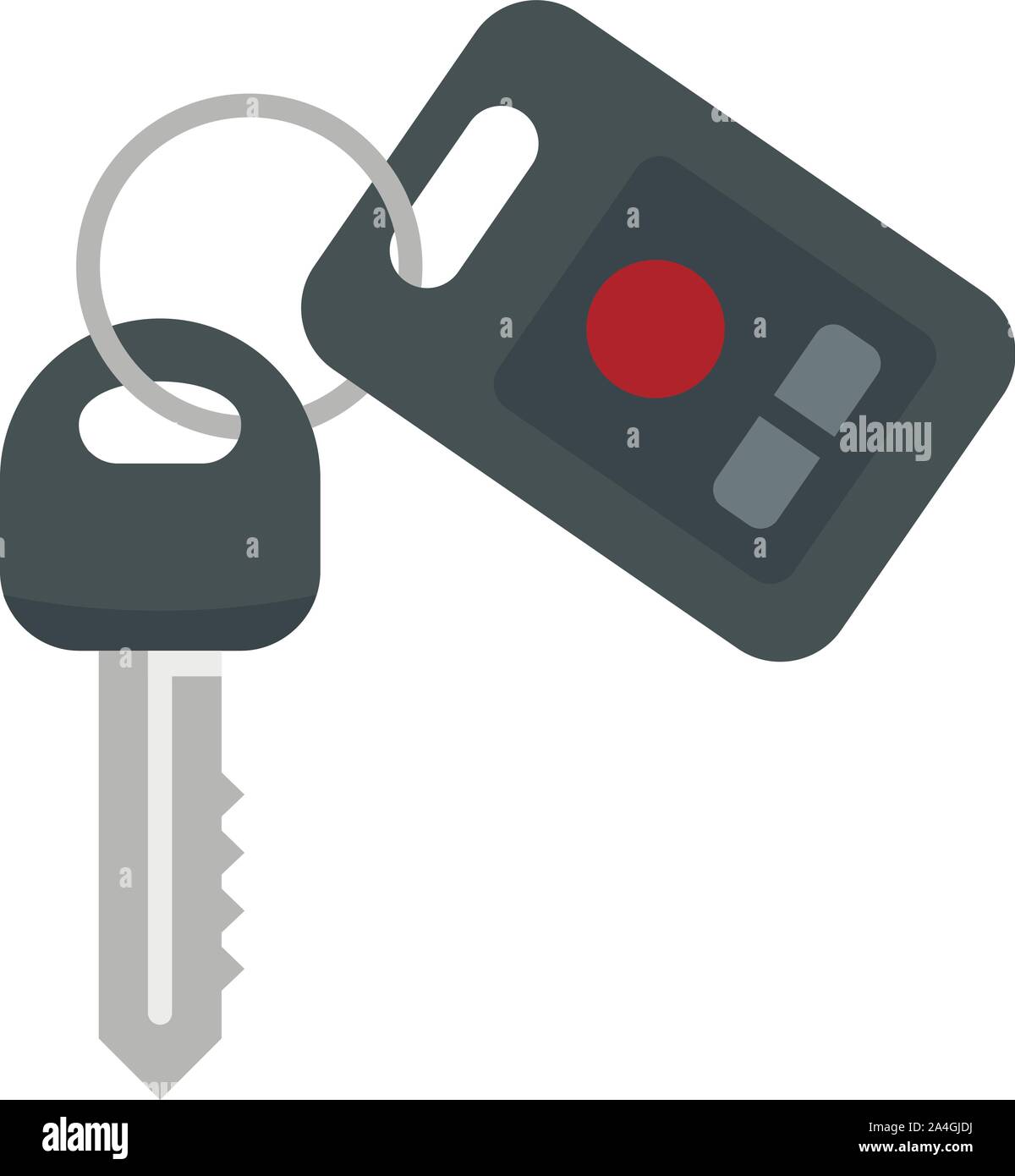 Car key security icon. Flat illustration of car key security vector ...