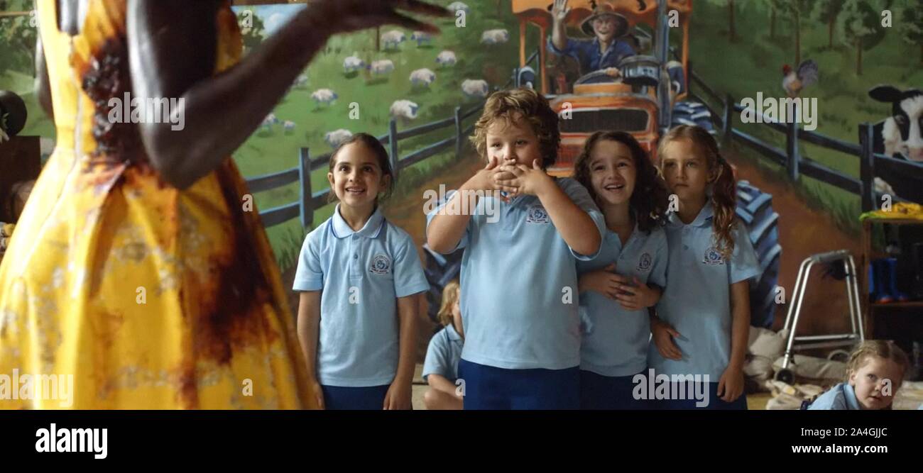 LITTLE MONSTERS, from left: Lupita Nyong o (in yellow dress), Caliah ...