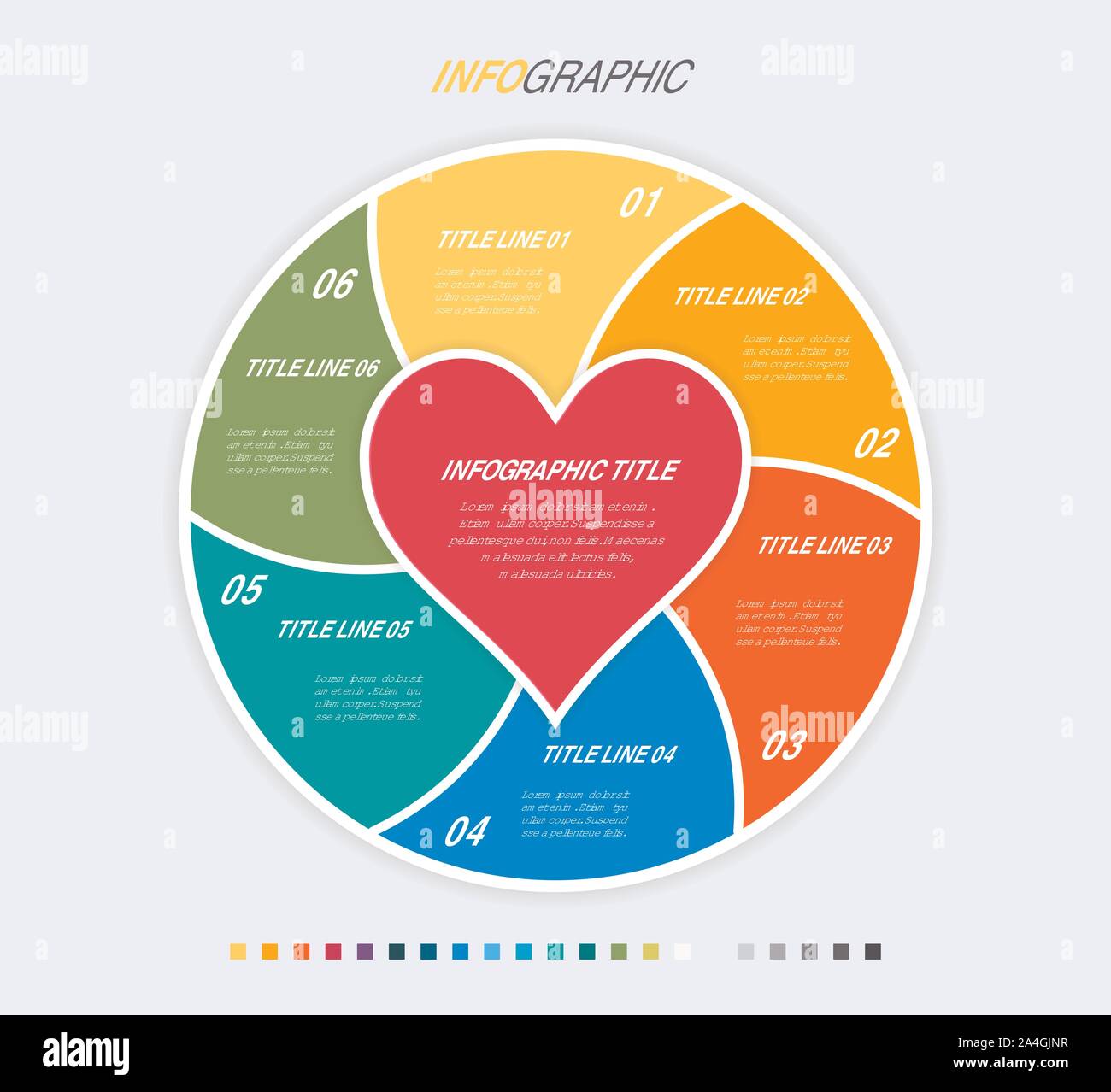 Colorful diagram, infographic template. Love infographic template with ...