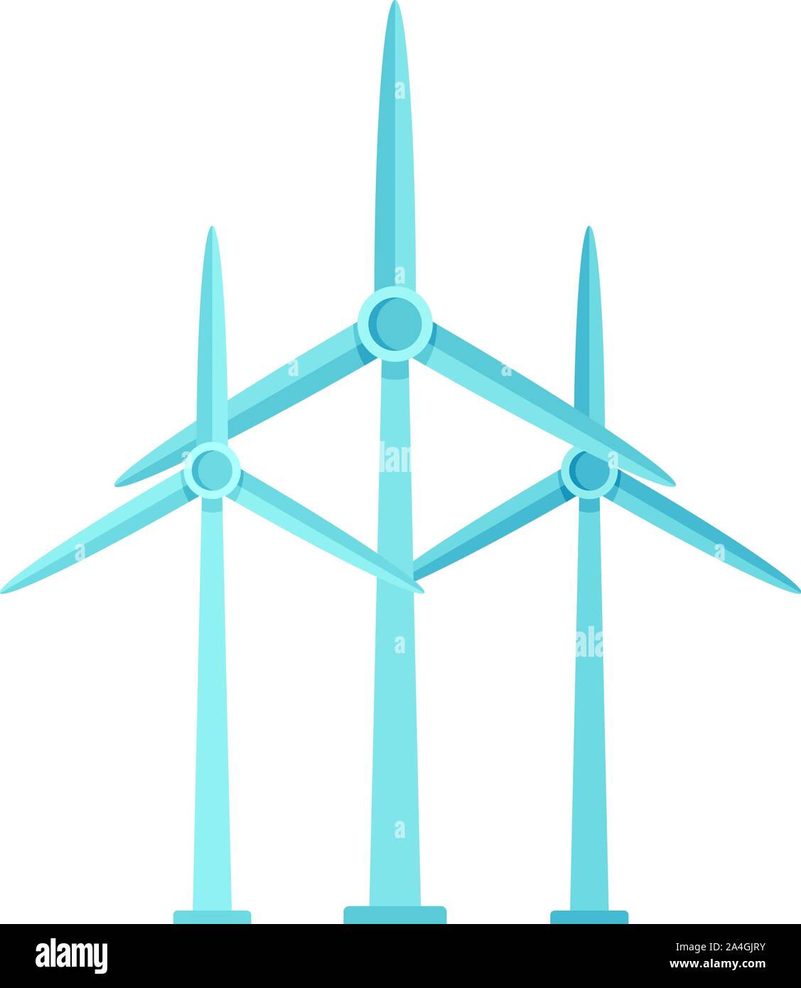 Road wind power plant icon. Flat illustration of road wind power plant ...