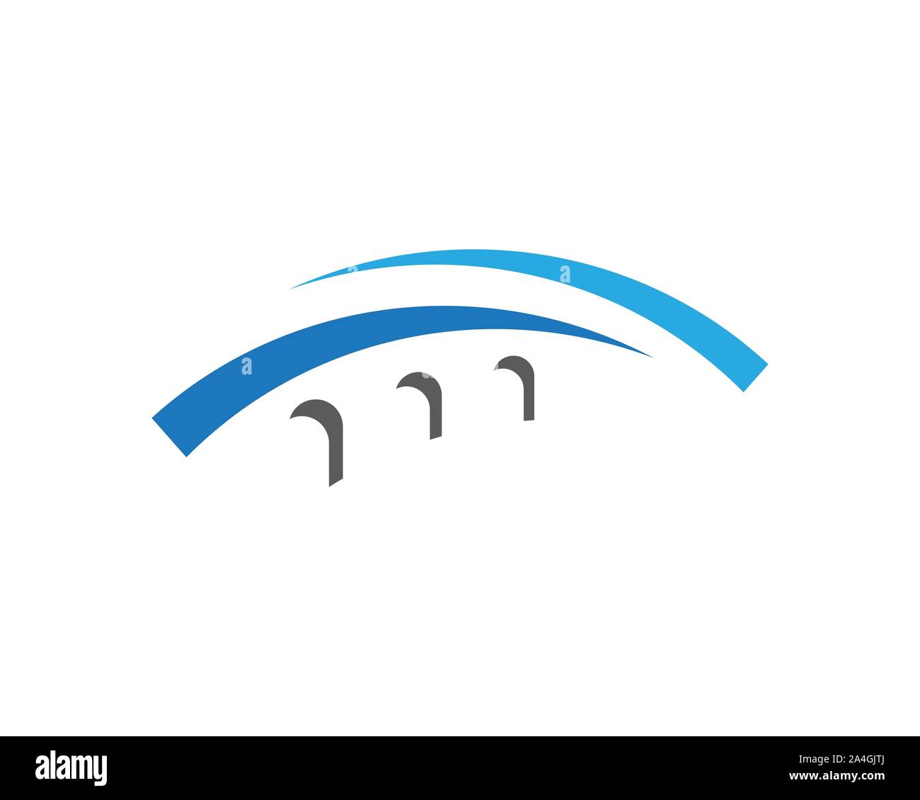 Bridge icon vector illustration Logo template design Stock Vector Image ...