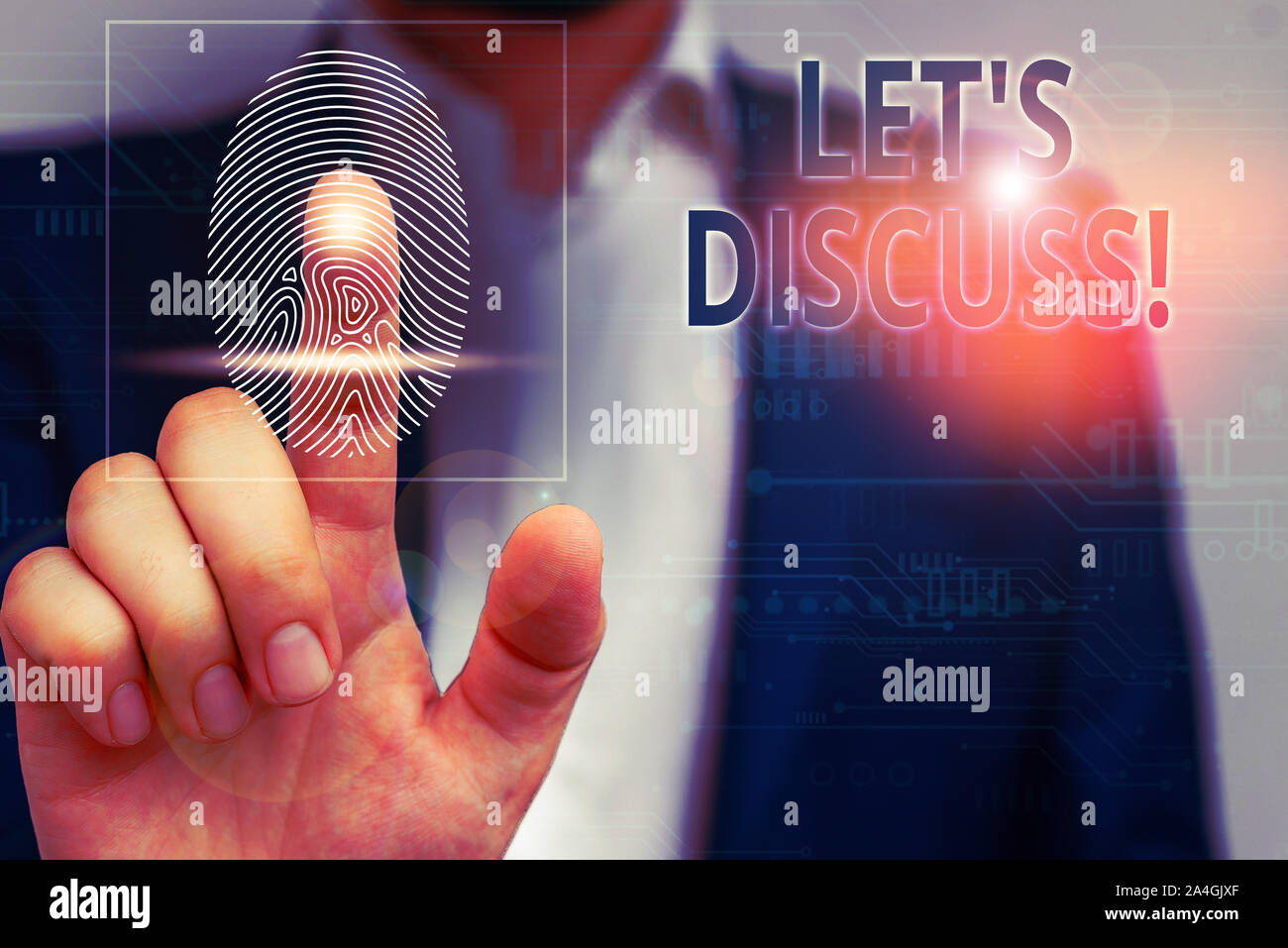 Handwriting text Let S Discuss. Conceptual photo asking someone to talk ...