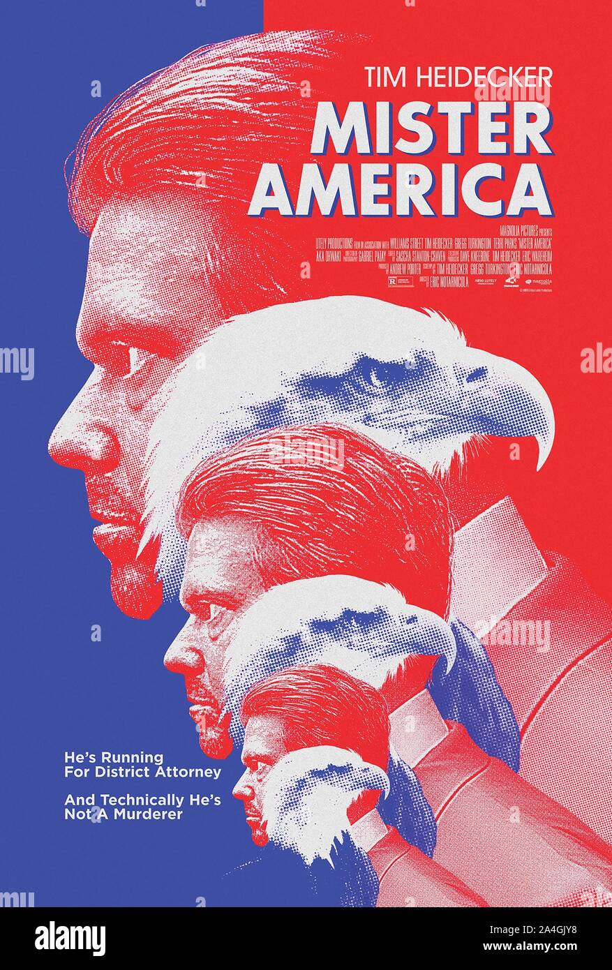 MISTER AMERICA, US poster, Tim Heidecker, 2019. © Magnolia Pictures ...