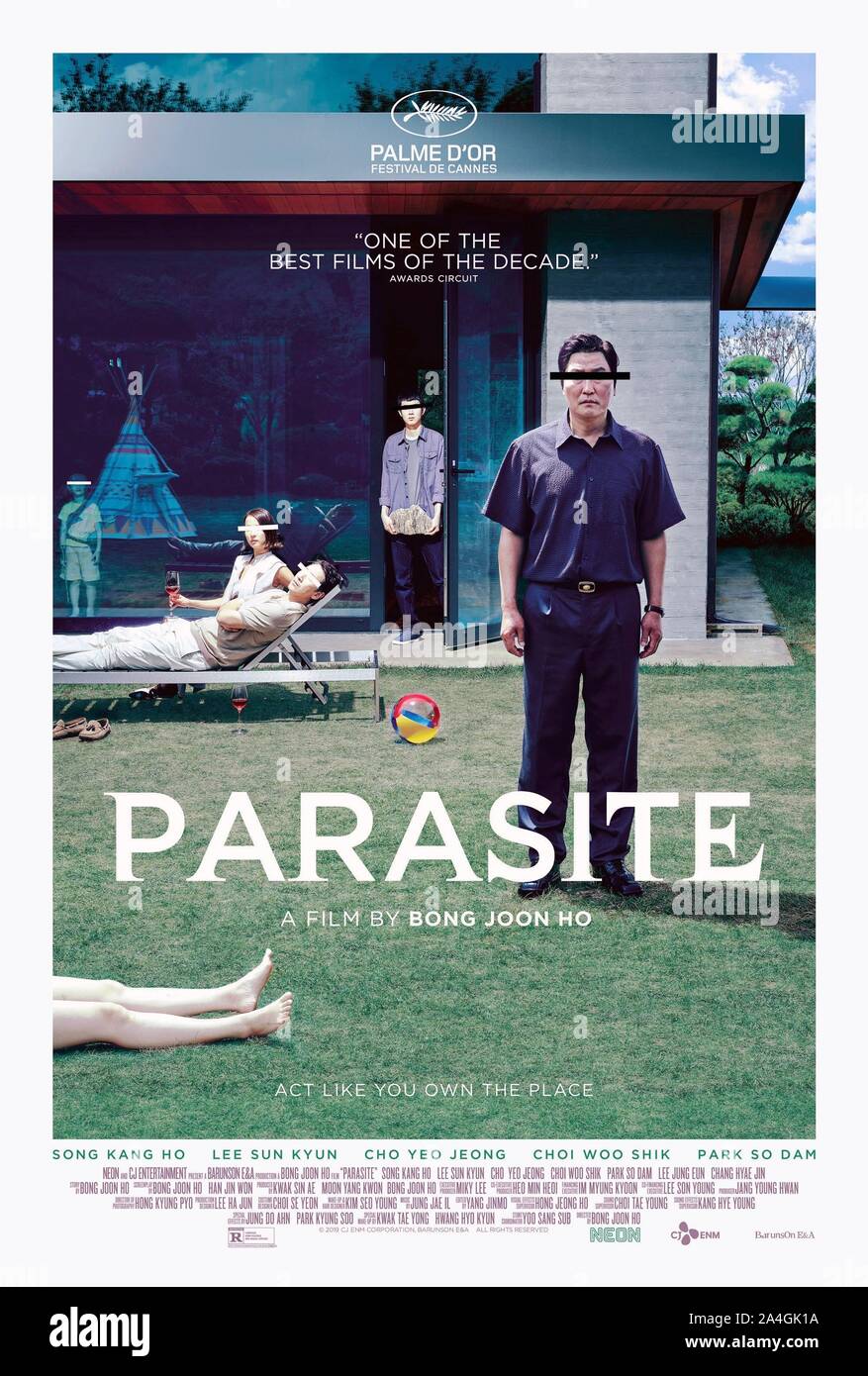PARASITE, (aka GISAENGCHUNG), US poster, from left: JUNG Hyeon-jun, CHO ...