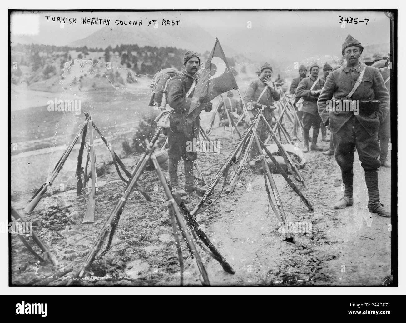 Turkish Infantry Column at rest Stock Photo - Alamy