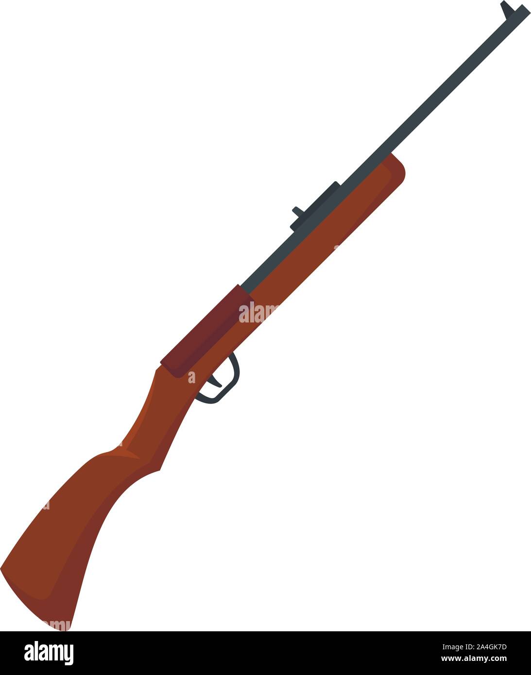 Hunting rifle icon. Flat illustration of hunting rifle vector icon for ...