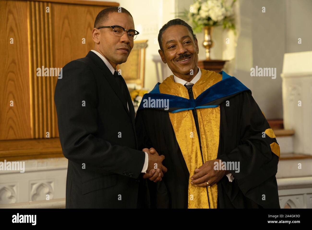 GODFATHER OF HARLEM, from left: Nigel Thatch (as Malcolm X), Giancarlo ...