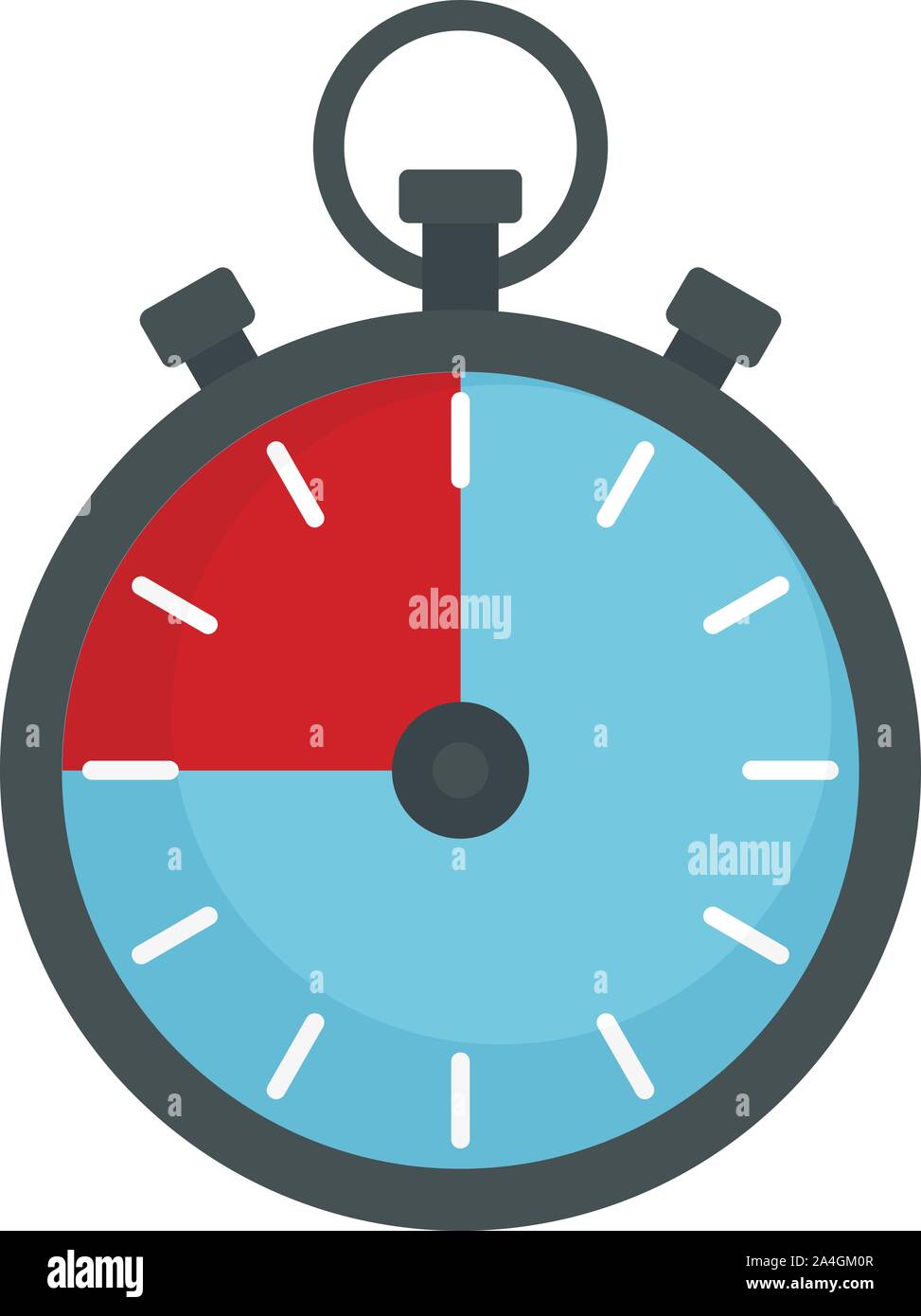 Fitness stopwatch icon. Flat illustration of fitness stopwatch vector ...