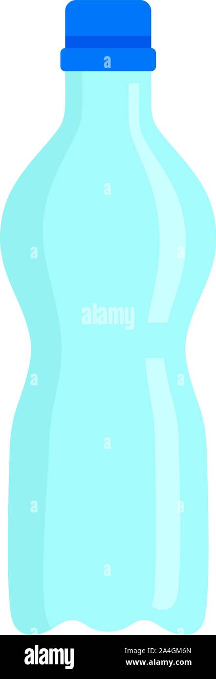 Water plastic bottle icon. Flat illustration of water plastic bottle ...