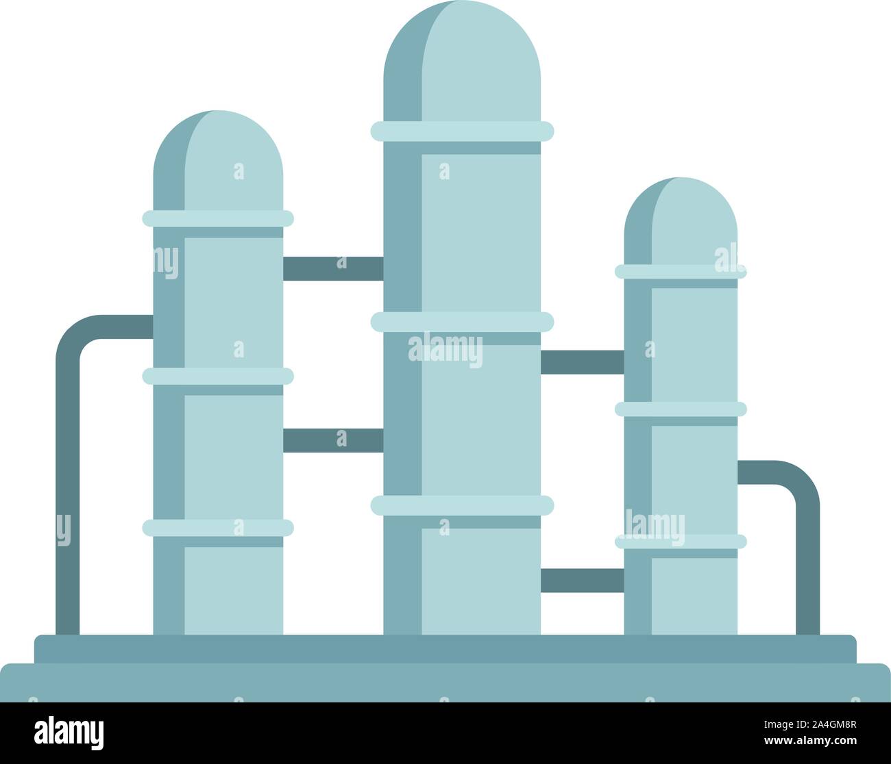 Oil refinery reserve icon. Flat illustration of oil refinery reserve ...