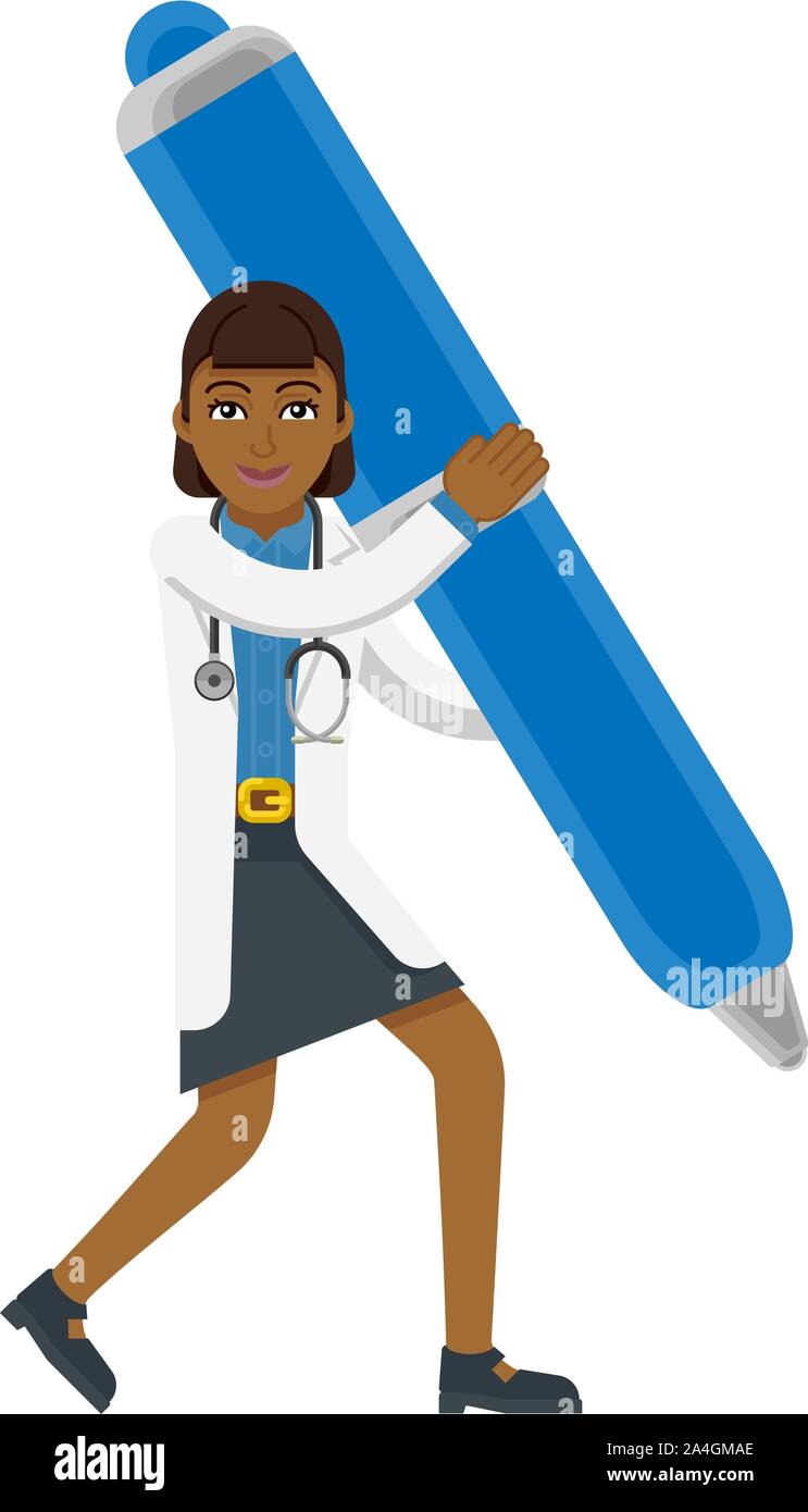 Working female asian doctor Stock Vector Images - Alamy