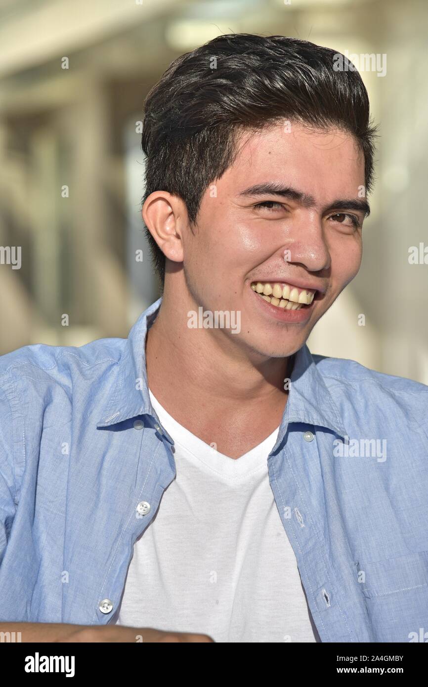 Young Filipino Male Smiling Stock Photo - Alamy