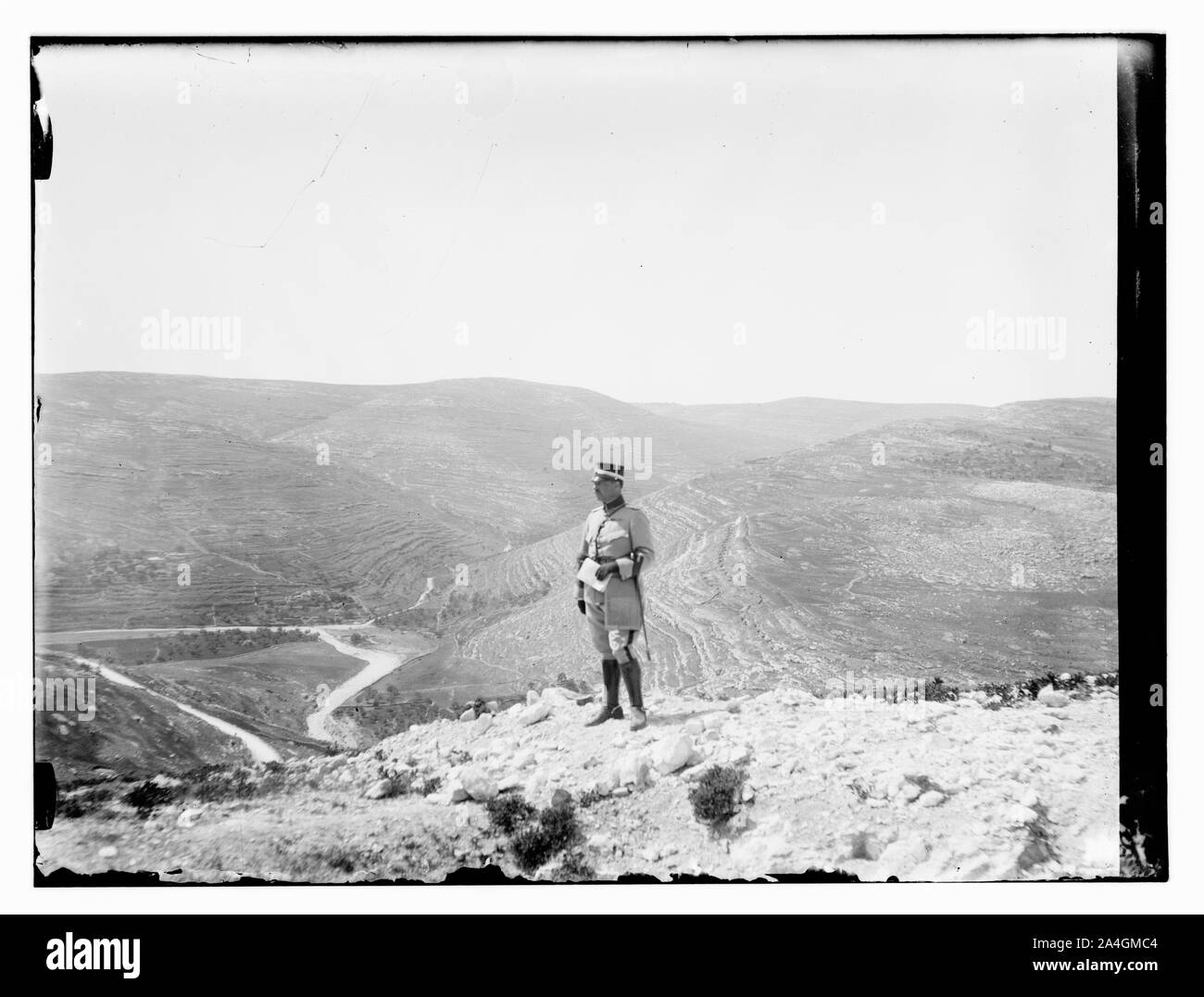 Turkish officer and view of trenches Stock Photo - Alamy