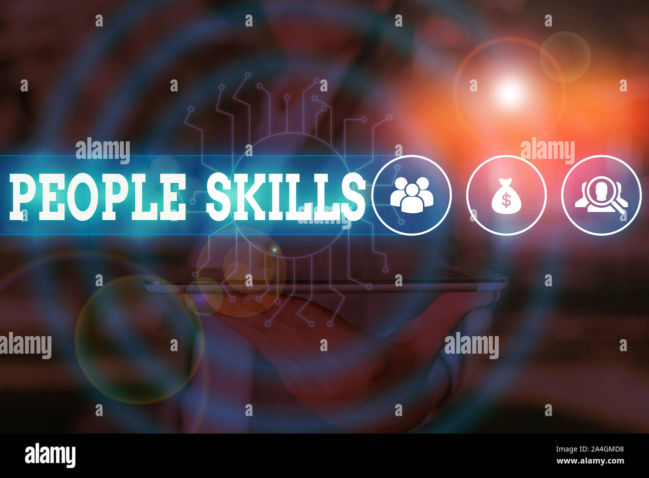 Word writing text People Skills. Business photo showcasing Get Along well Effective ...