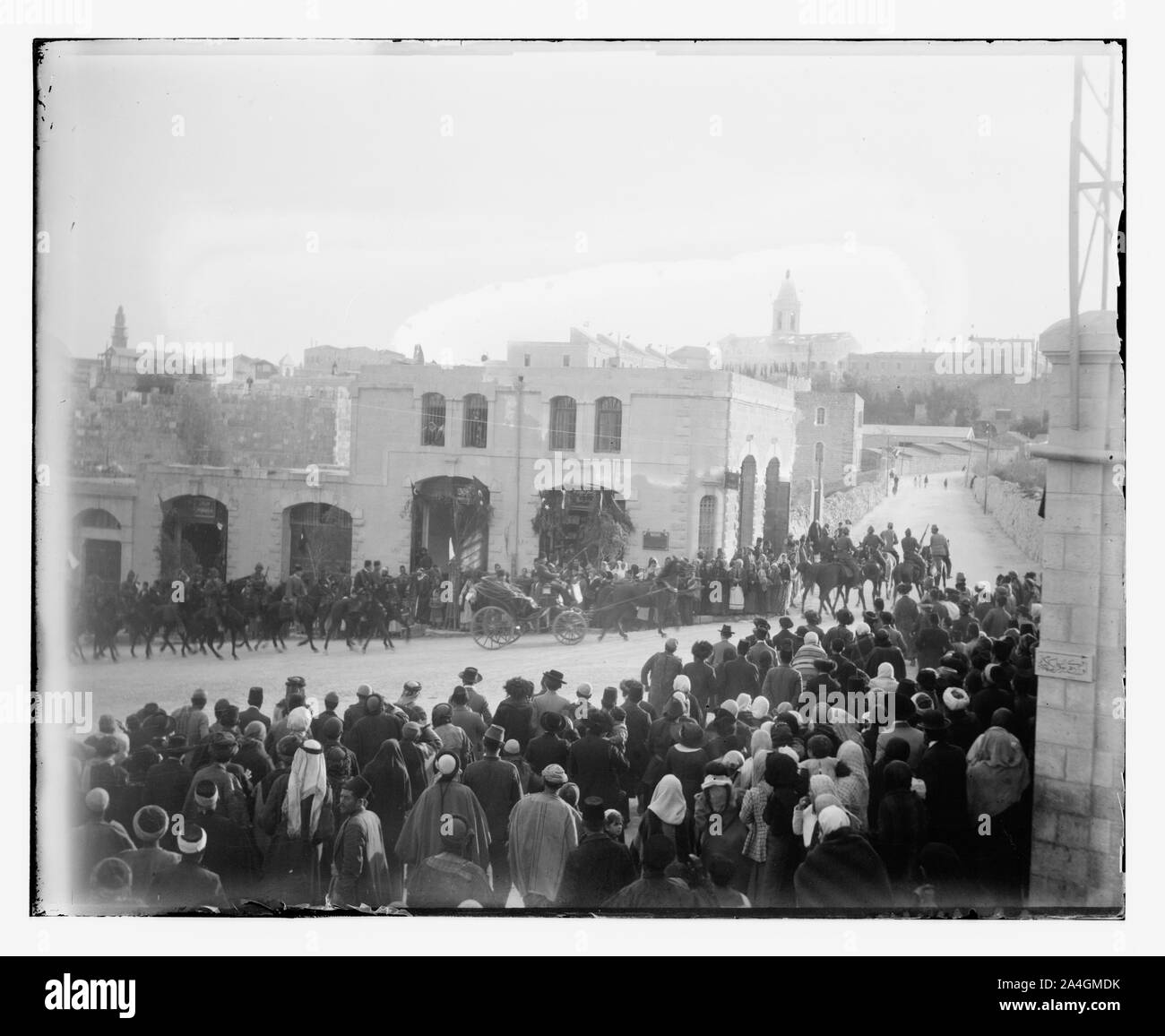 Turkish officers of high rank visiting Jer. [i.e., Jerusalem] Parade ...