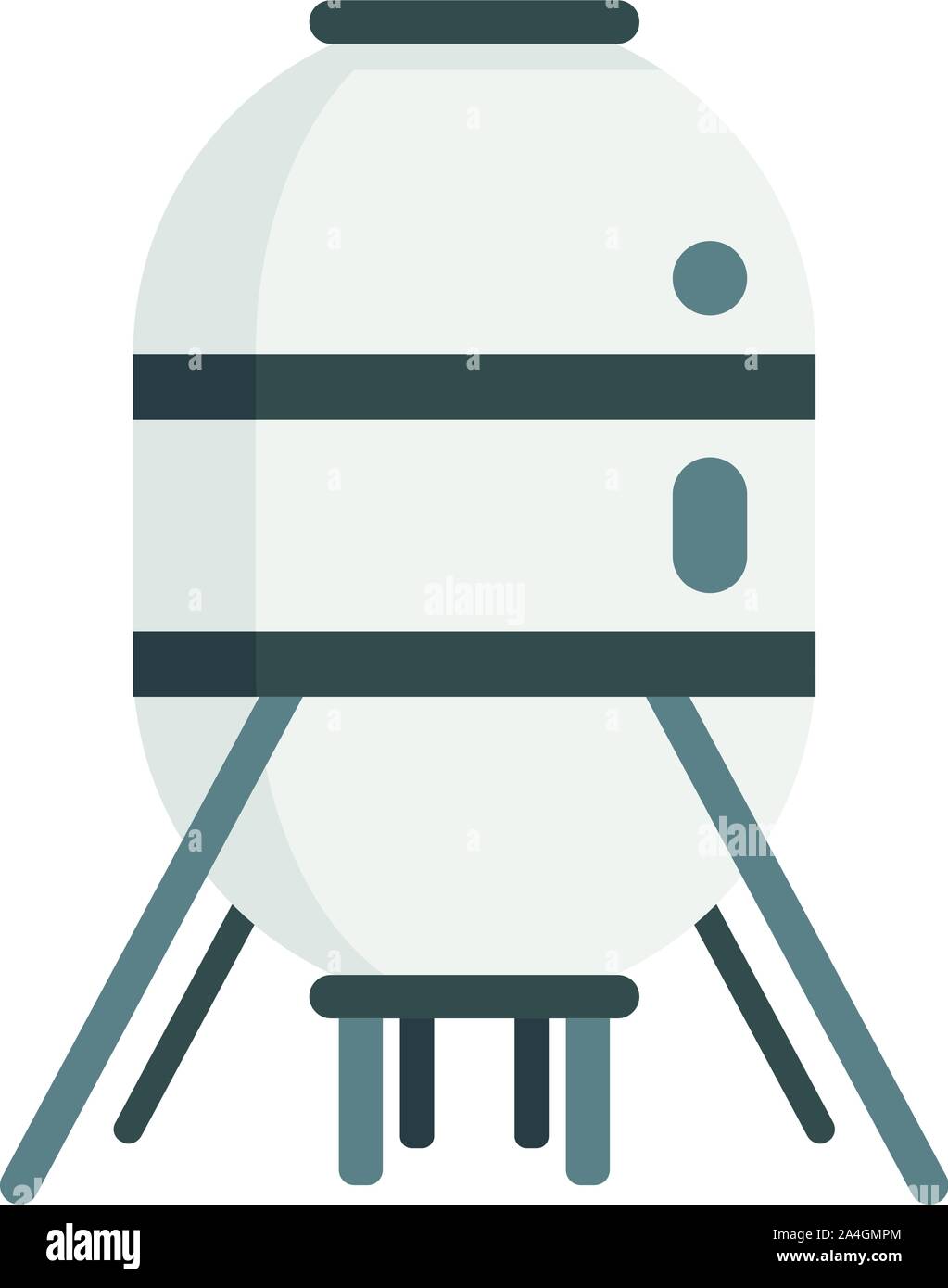 Space capsule icon. Flat illustration of space capsule vector icon for ...