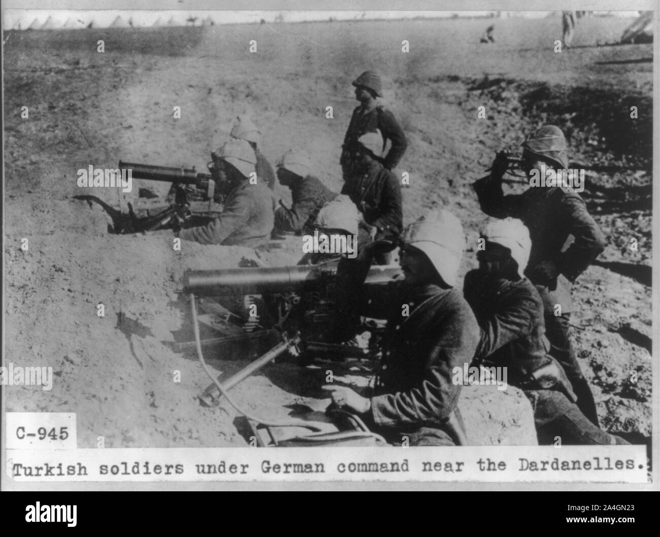 Turkish soldiers under German command near the Dardanelles Stock Photo ...