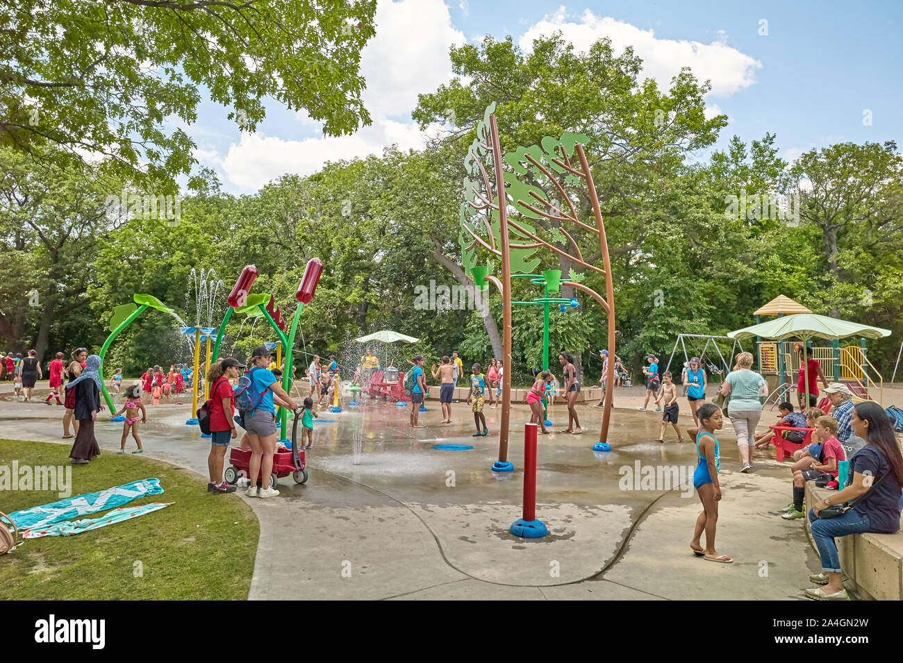 High Park waterplay area Stock Photo - Alamy