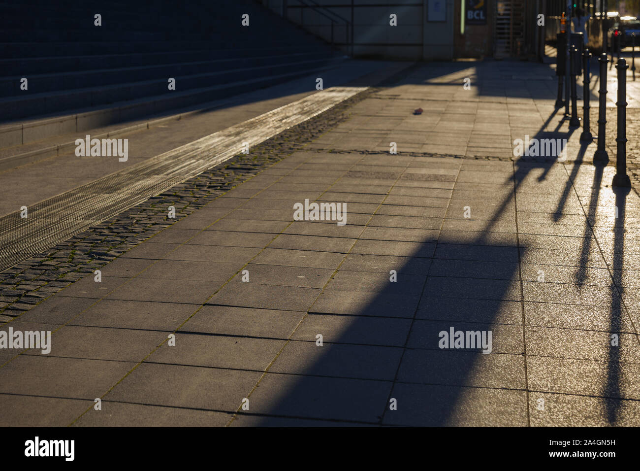Barricade footpath barricade hi-res stock photography and images - Alamy