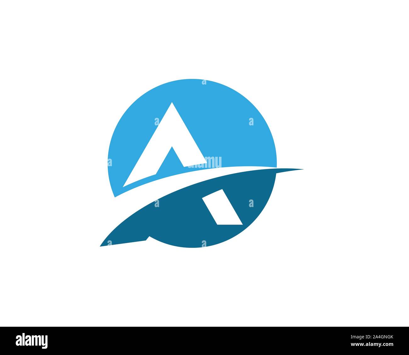 A Letter Bridge icon vector illustration Logo template design Stock ...