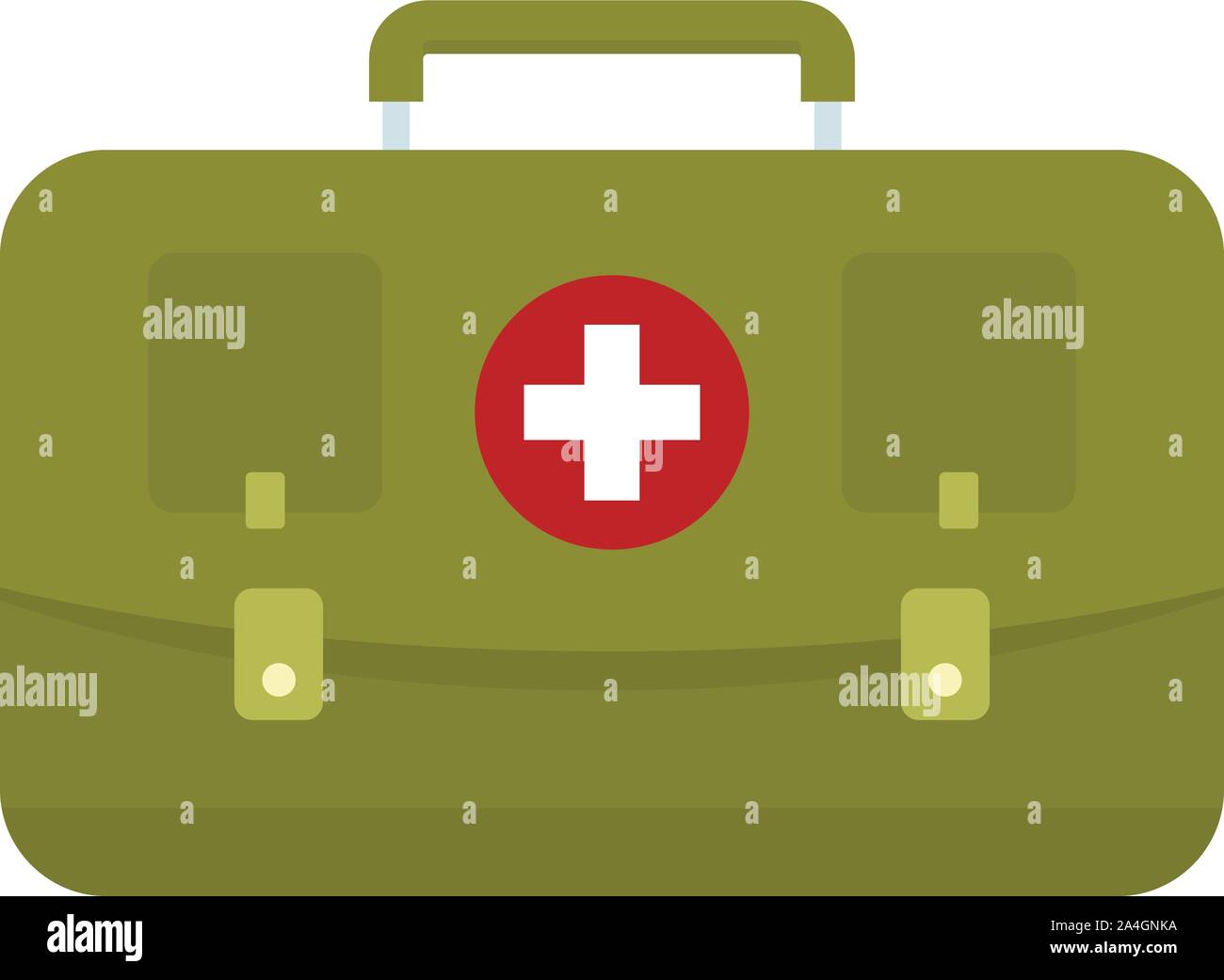 Hunting first aid kit icon. Flat illustration of hunting first aid kit ...
