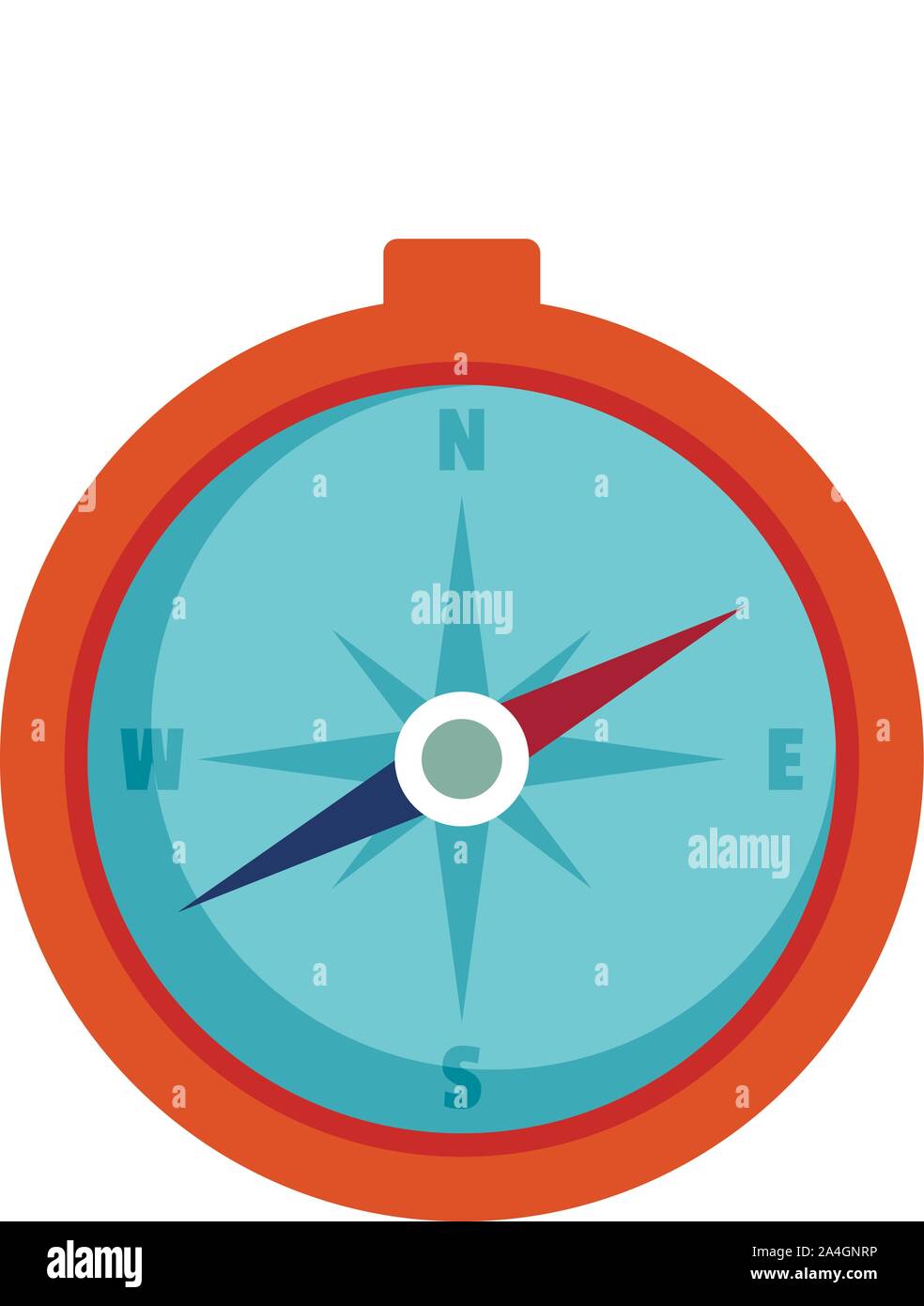 Hunting Compass Icon Flat Illustration Of Hunting Compass Vector Icon For Web Design Stock