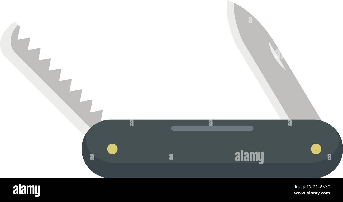 Multifunction knife icon. Flat illustration of multifunction knife ...