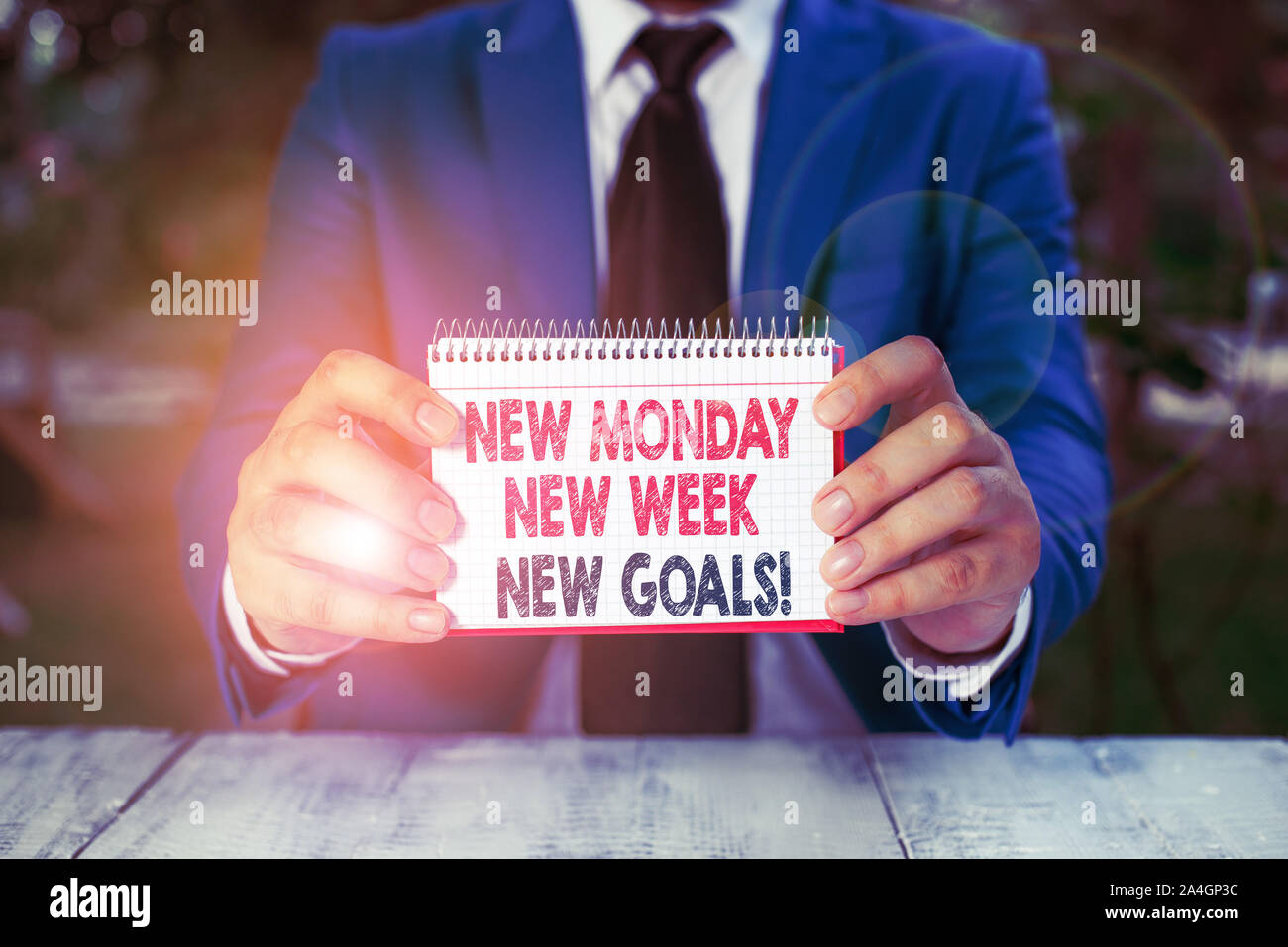 Word writing text New Monday New Week New Goals. Business photo ...