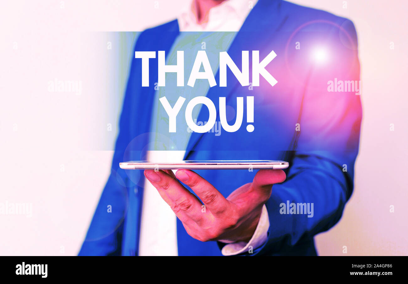 Handwriting text Thank You. Conceptual photo polite expression used ...