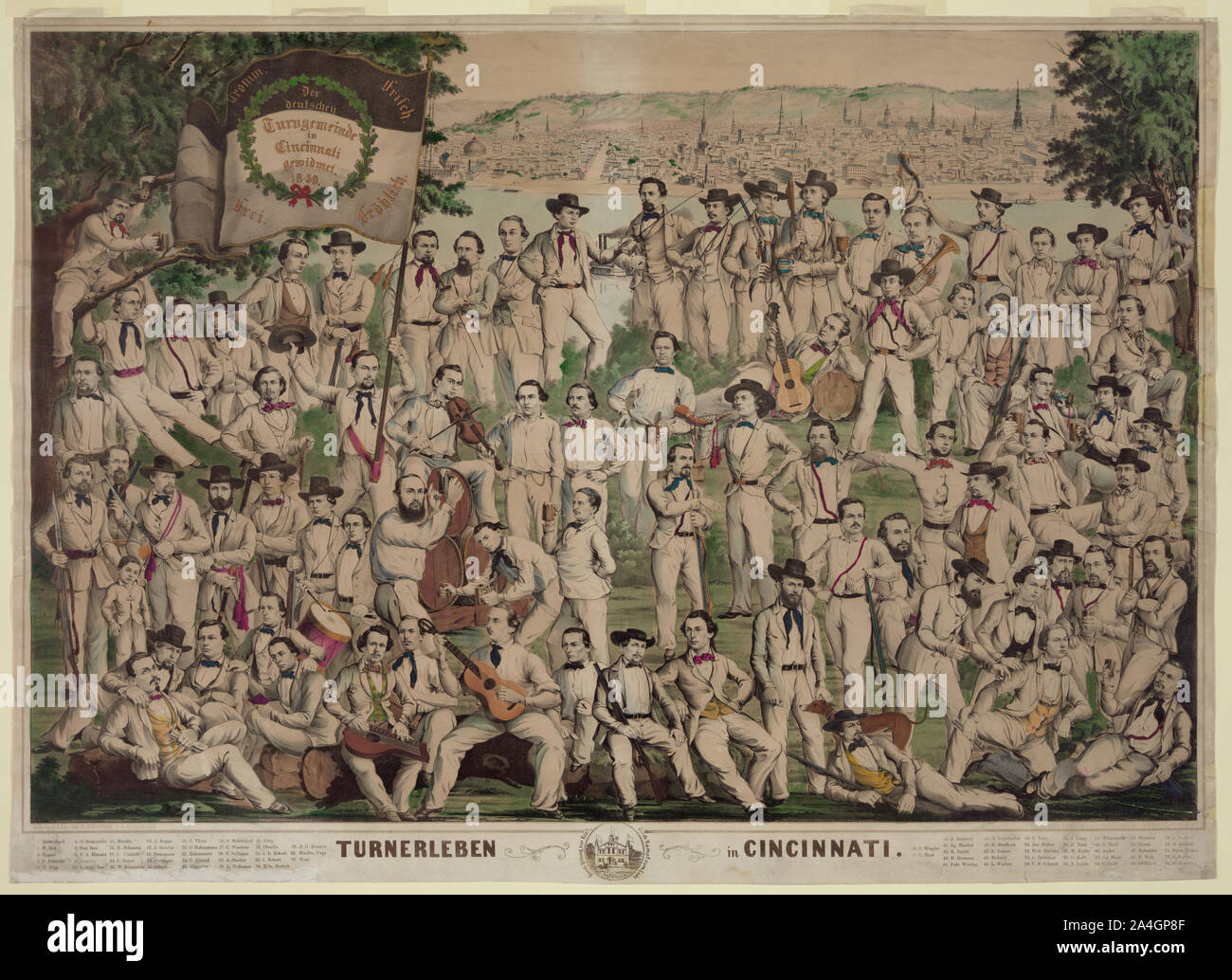 Turner leben in Cincinnati / gez. und lith. von F. Bertsch, c.o ...