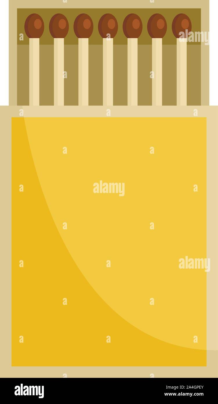 Box of matches icon. Flat illustration of box of matches vector icon ...