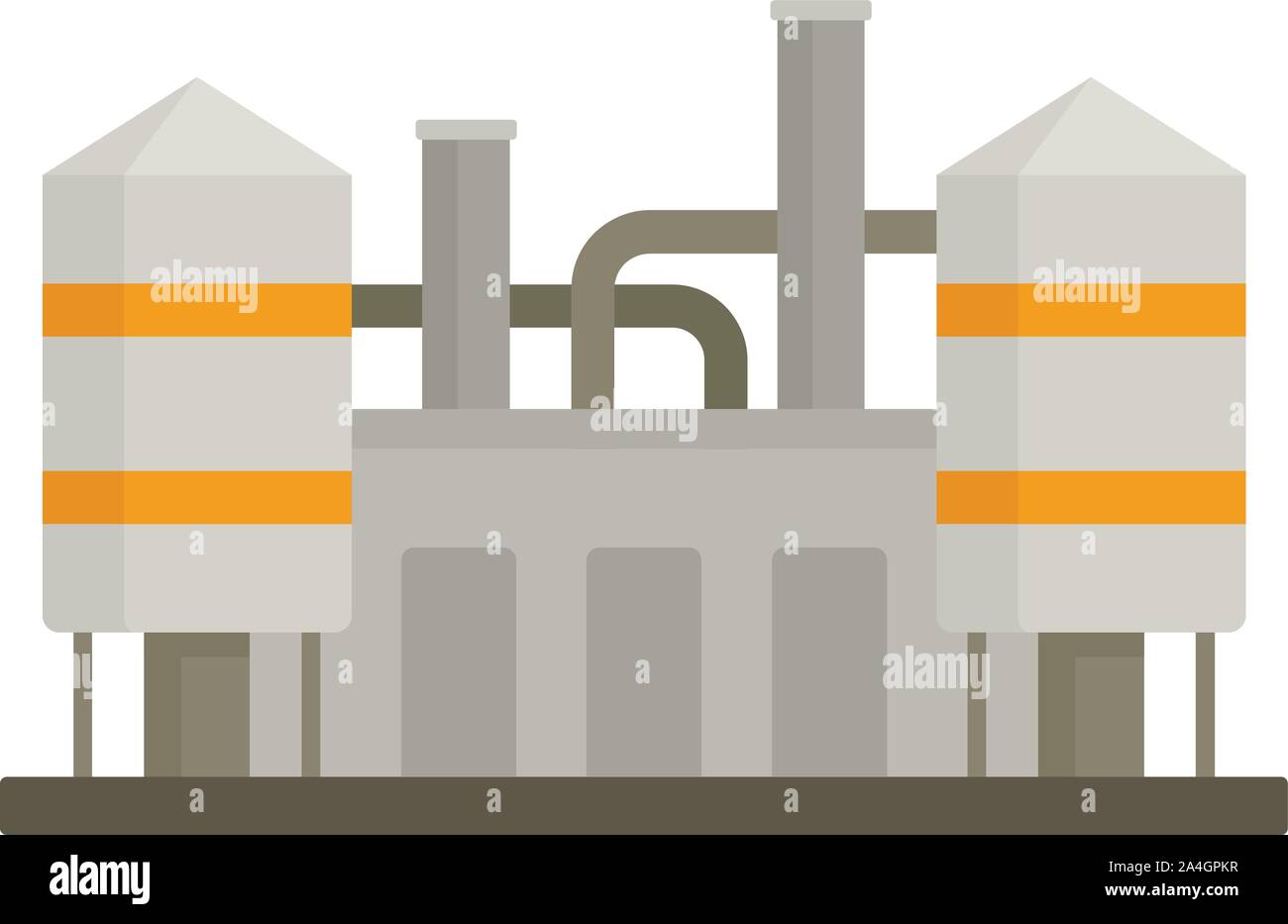 Refinery plant icon. Flat illustration of refinery plant vector icon ...