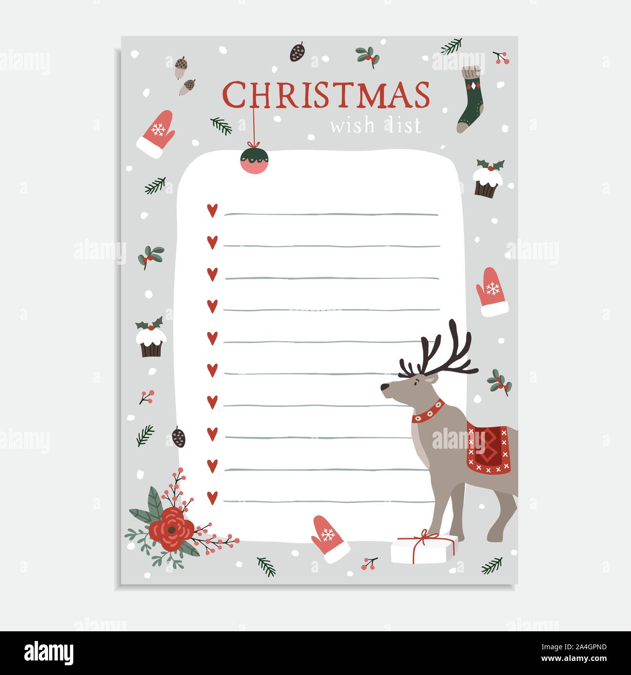 Check list christmas Stock Vector Images - Alamy
