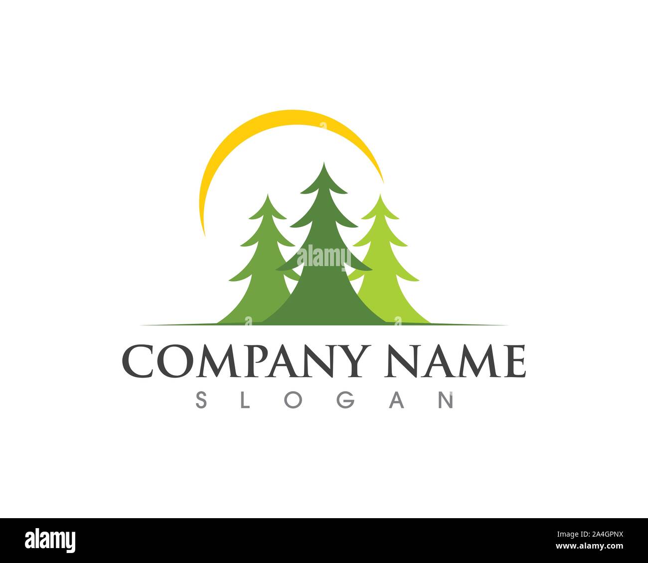 Cedar tree Logo template vector icon illustration design Stock Vector ...