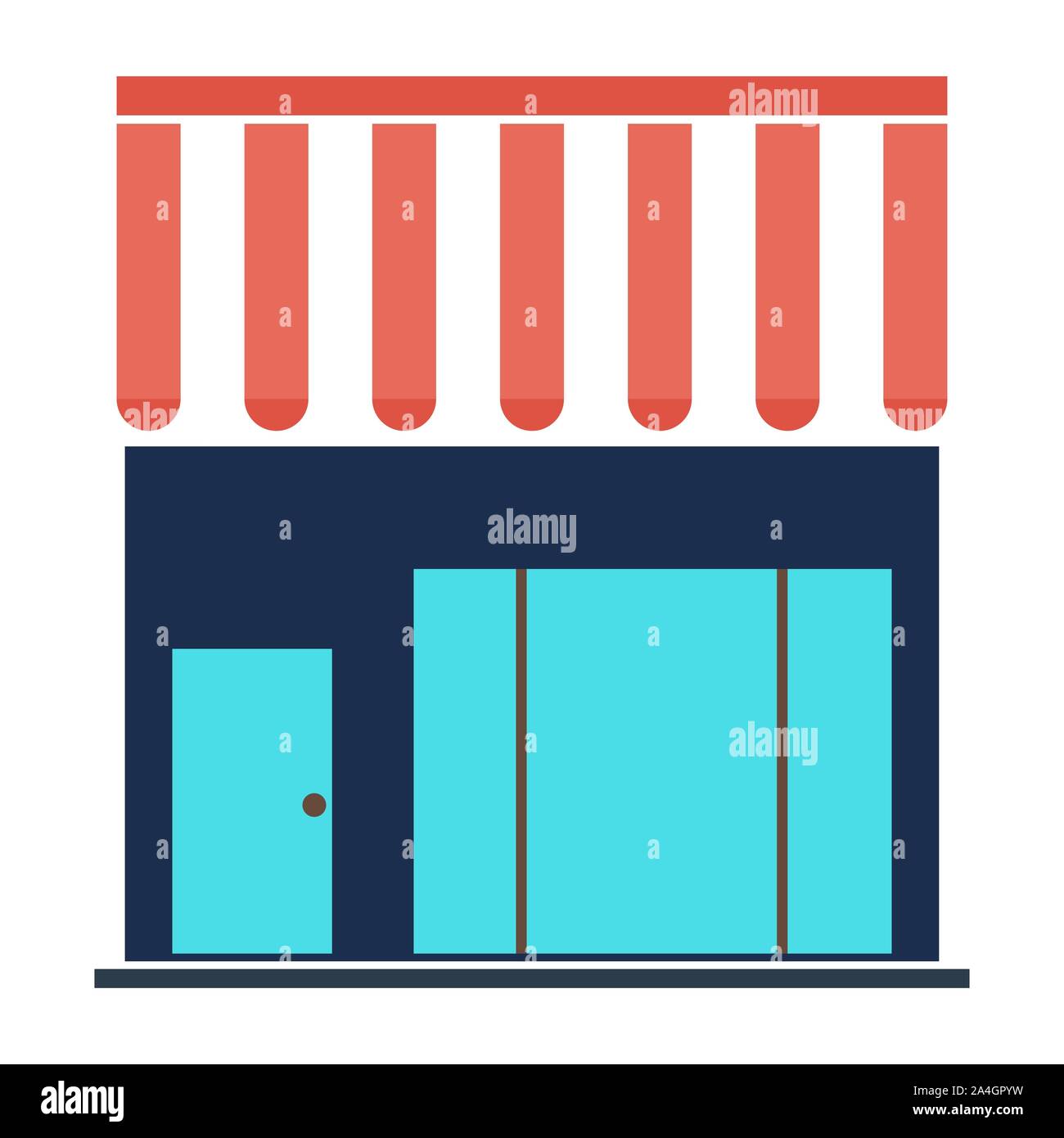 shopping store building - vector store front illustration, supermarket ...