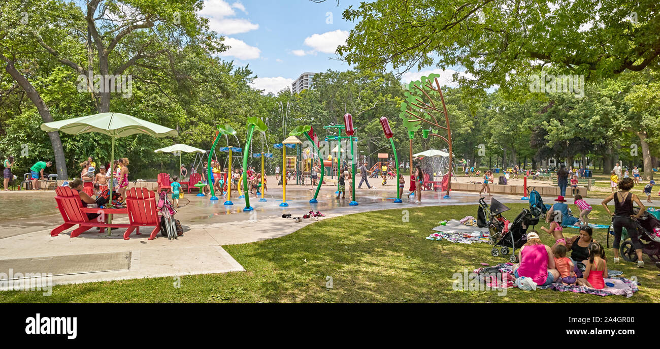 High Park splash pad Stock Photo - Alamy