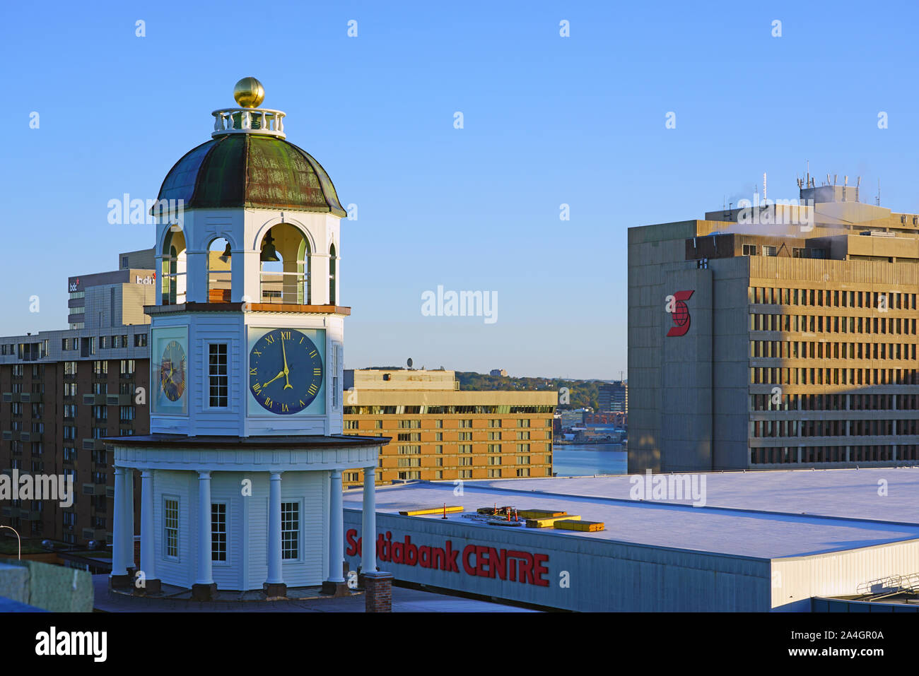 HALIFAX, CANADA -6 OCT 2019- View of the Old Town Clock (Citadel Clock ...