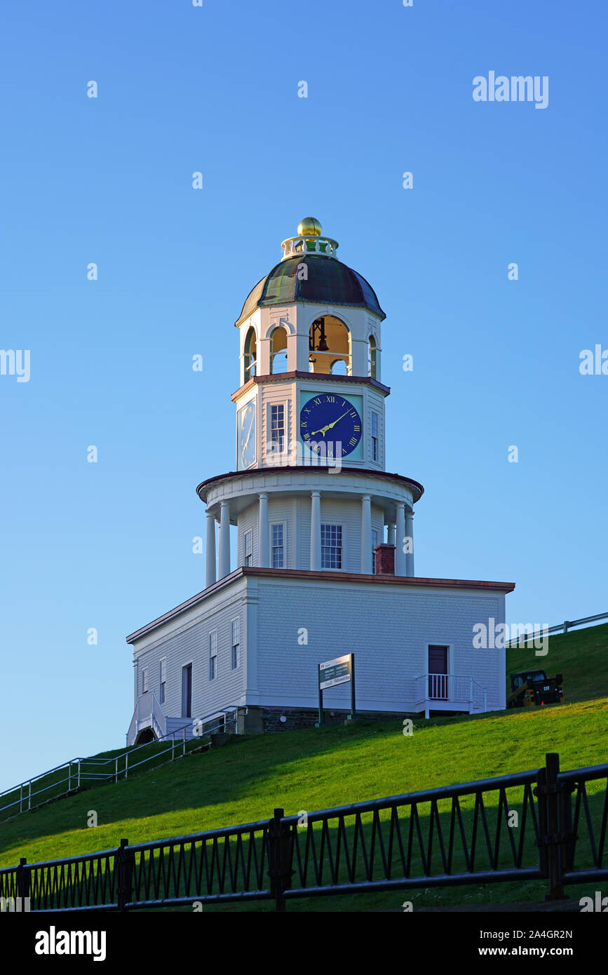 HALIFAX, CANADA -6 OCT 2019- View of the Old Town Clock (Citadel Clock ...
