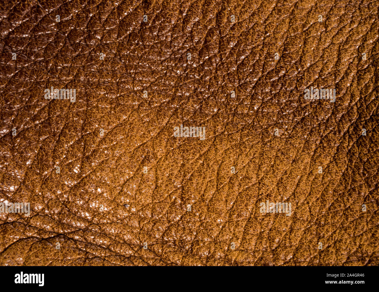 Old vintage genuine soft brown leather texture background, top layer ...