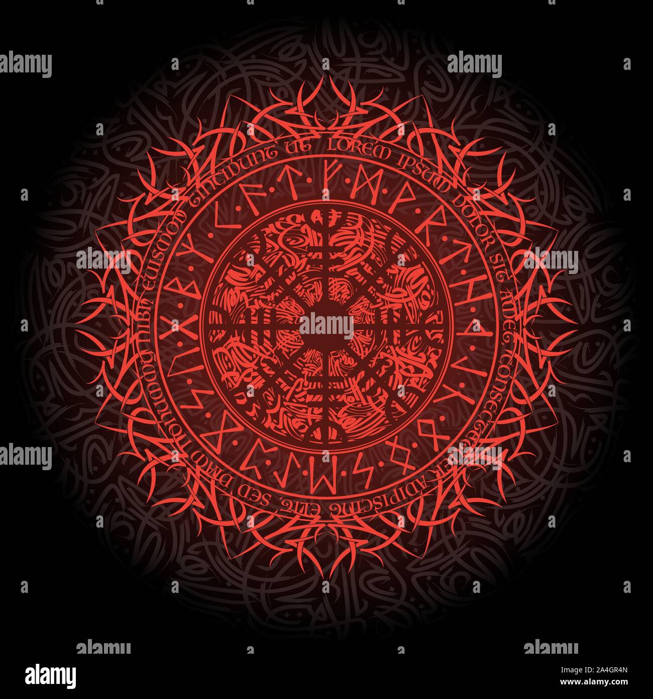 Runic circle vector vectors hi-res stock photography and images - Alamy