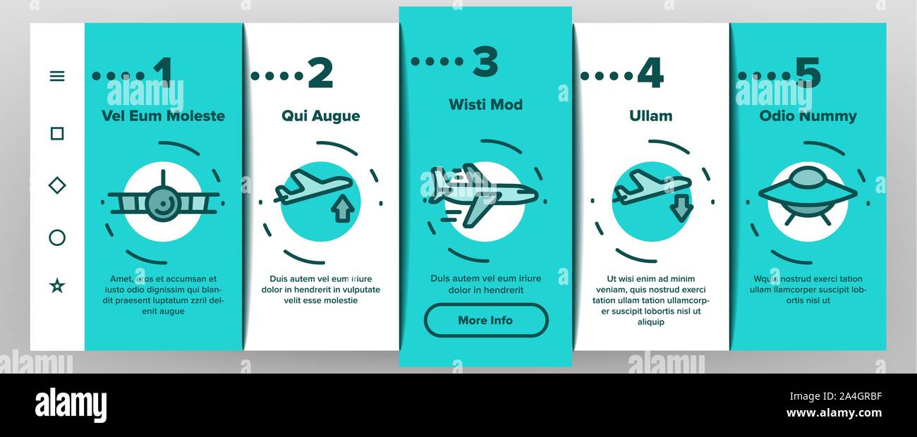 Aircraft Elements Vector Onboarding Stock Vector Image & Art - Alamy