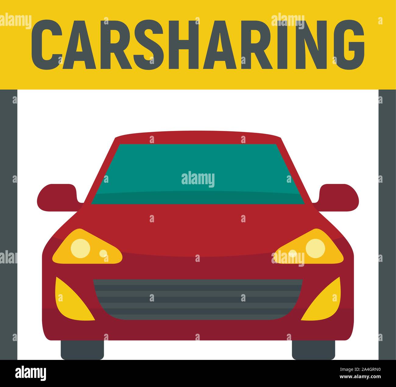 Car sharing icon. Flat illustration of car sharing vector icon for web ...